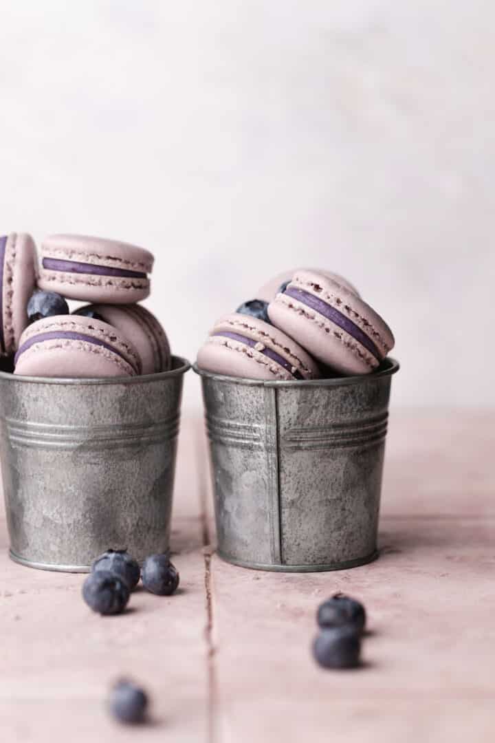 Blueberry Macarons - Cambrea Bakes