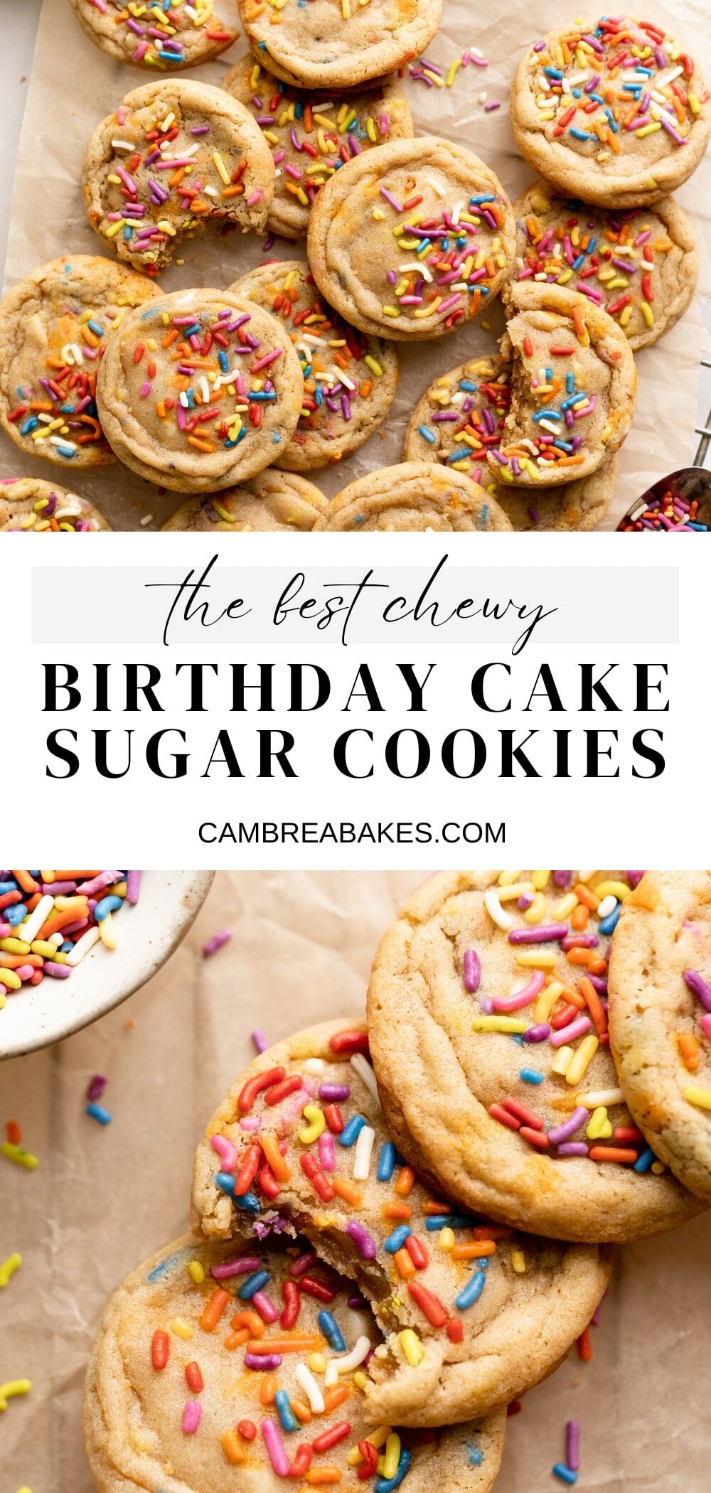 Birthday Cake Cookies - Cambrea Bakes