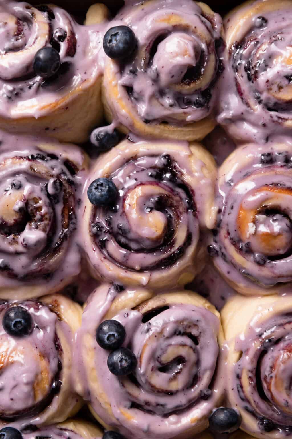 Blueberry Cinnamon Rolls - Cambrea Bakes