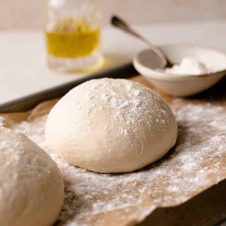 Soft & Chewy Homemade Pizza Dough - Cambrea Bakes