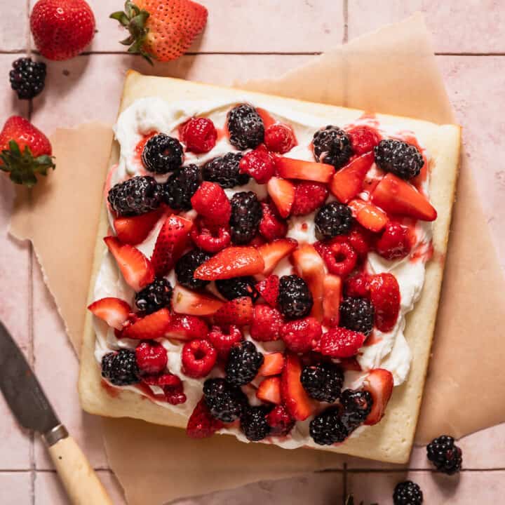 Lemon Berry Mascarpone Cake - Cambrea Bakes