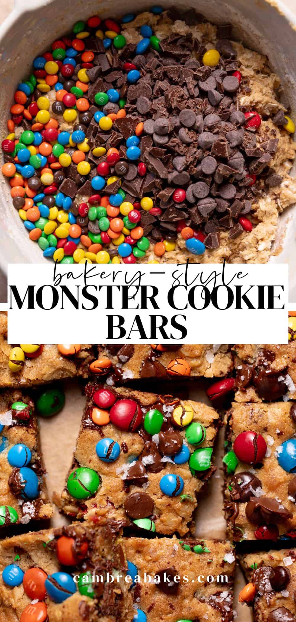 BEST Monster Cookie Bars - Cambrea Bakes