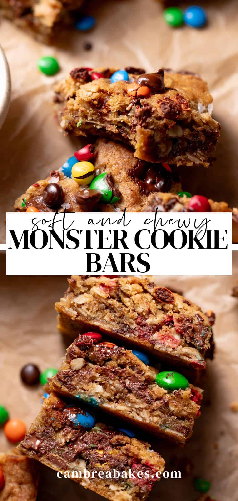 BEST Monster Cookie Bars - Cambrea Bakes