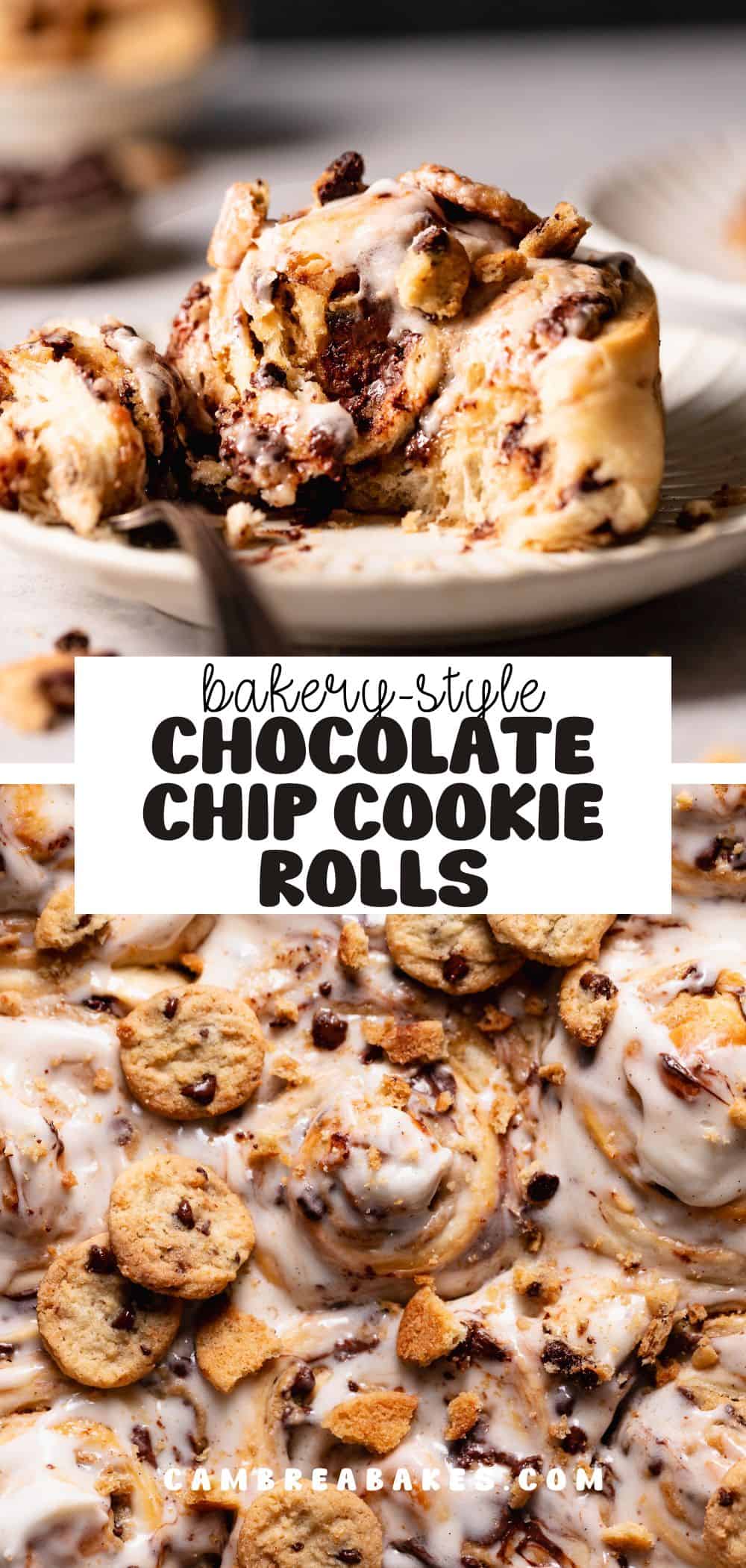 Chocolate Chip Cookie Rolls - Cambrea Bakes