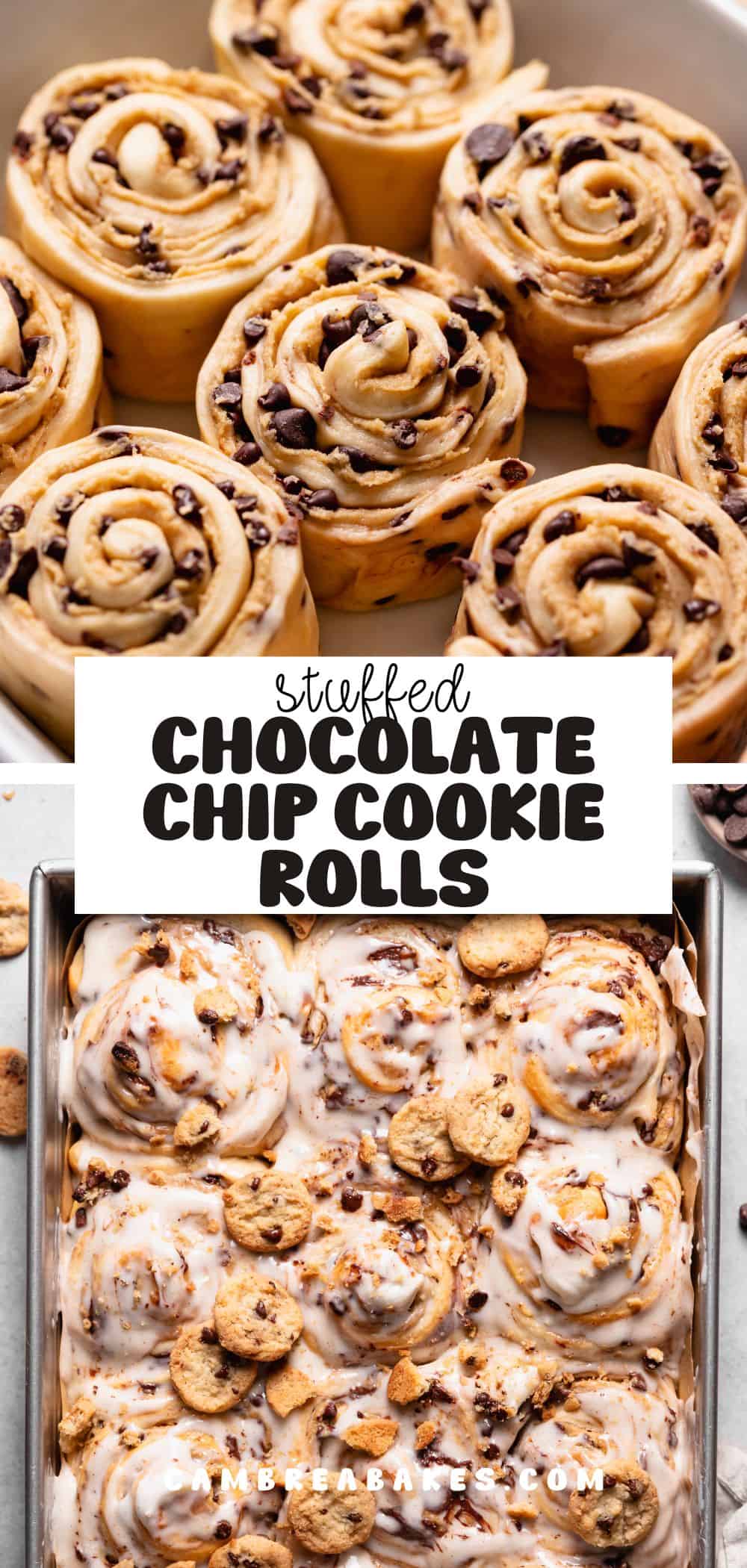Chocolate Chip Cookie Rolls - Cambrea Bakes