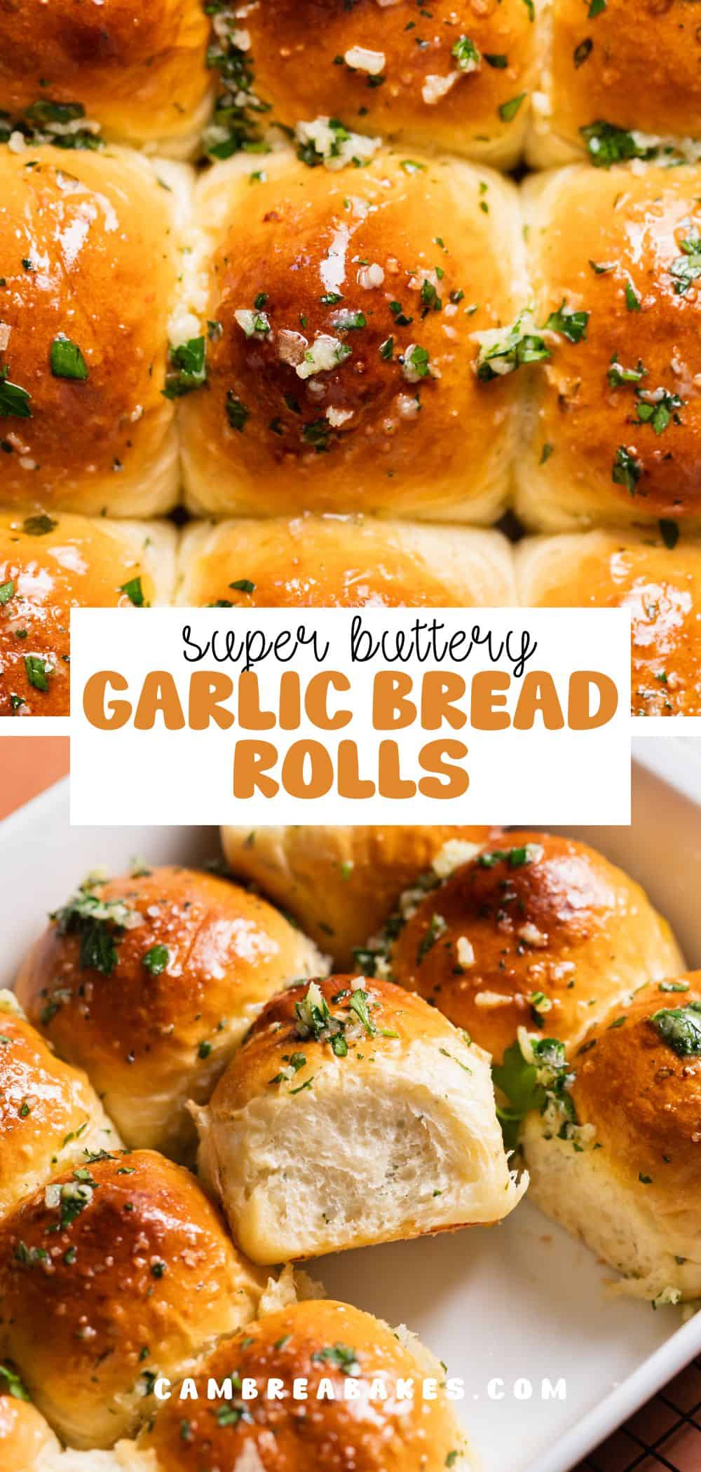 Garlic Bread Rolls - Cambrea Bakes