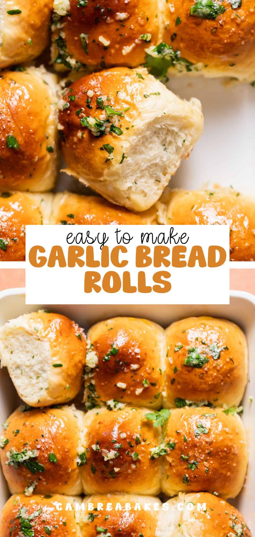 Garlic Bread Rolls - Cambrea Bakes