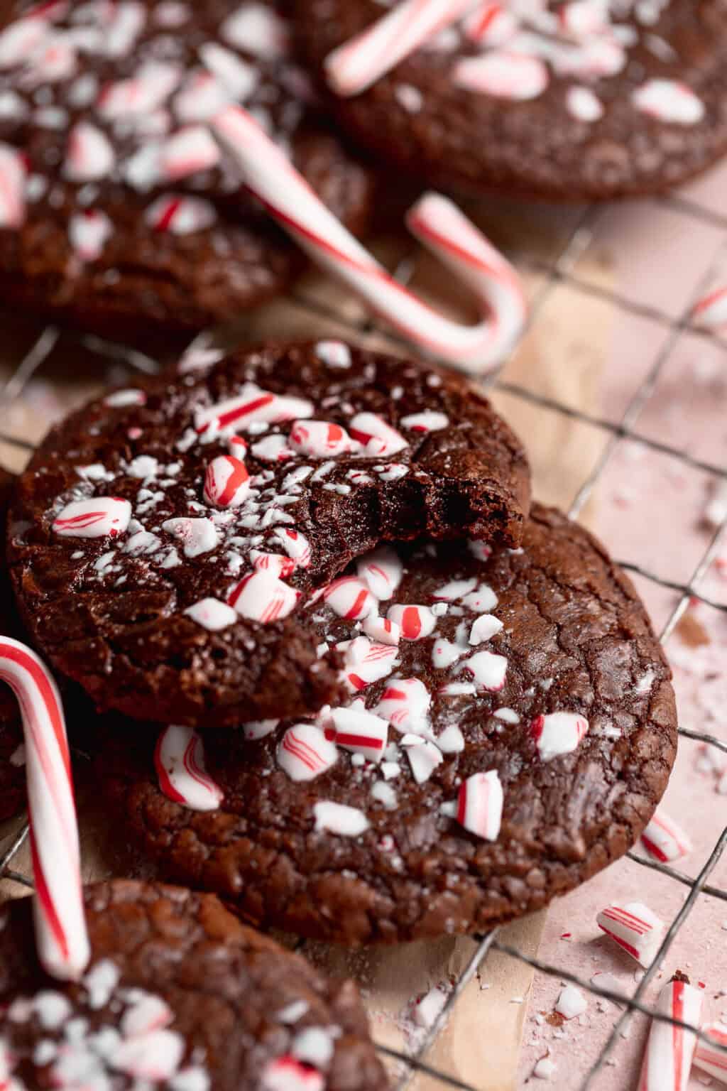 Double Chocolate Peppermint Cookies (30 mins!) - Cambrea Bakes