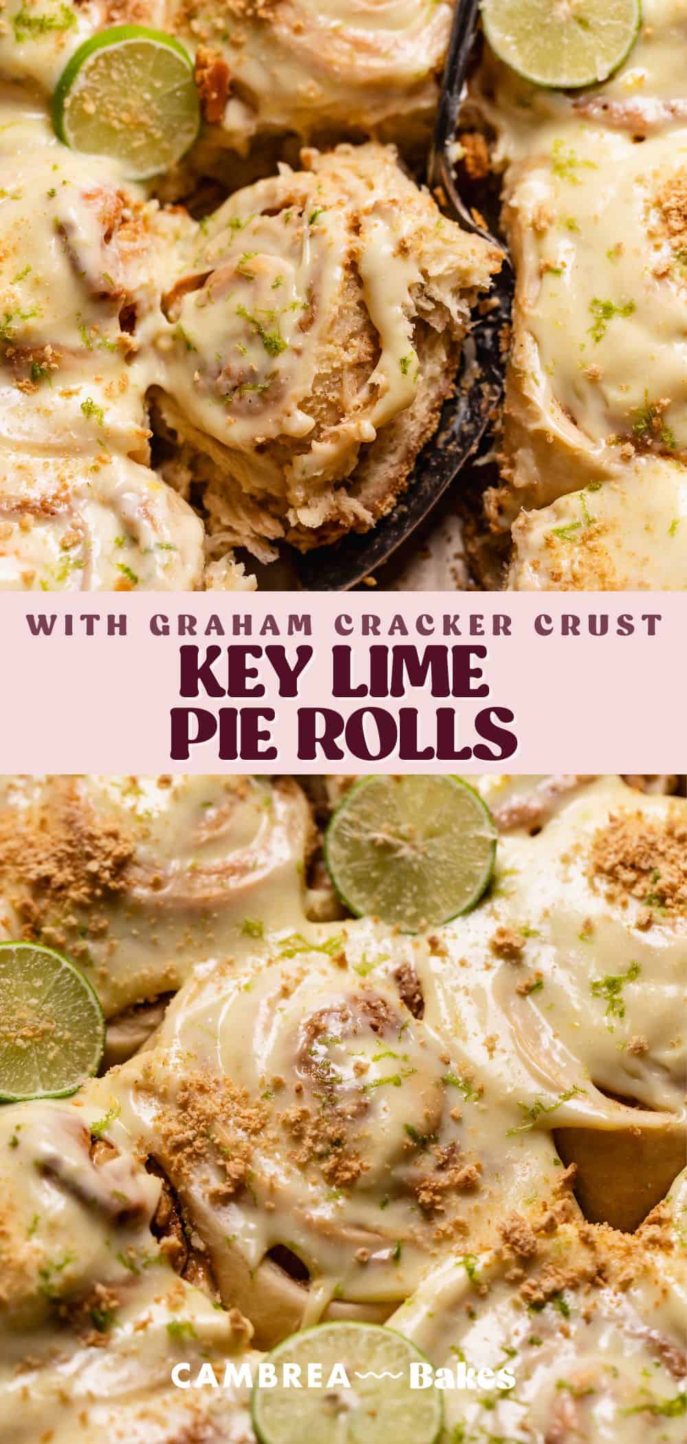 Zesty Key Lime Pie Rolls - Cambrea Bakes