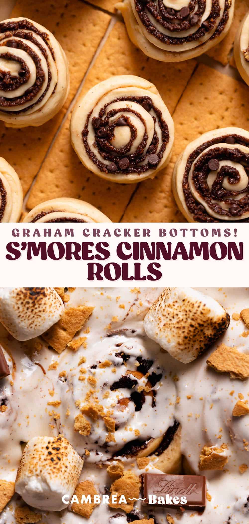 Ultimate S'mores Cinnamon Rolls - Cambrea Bakes