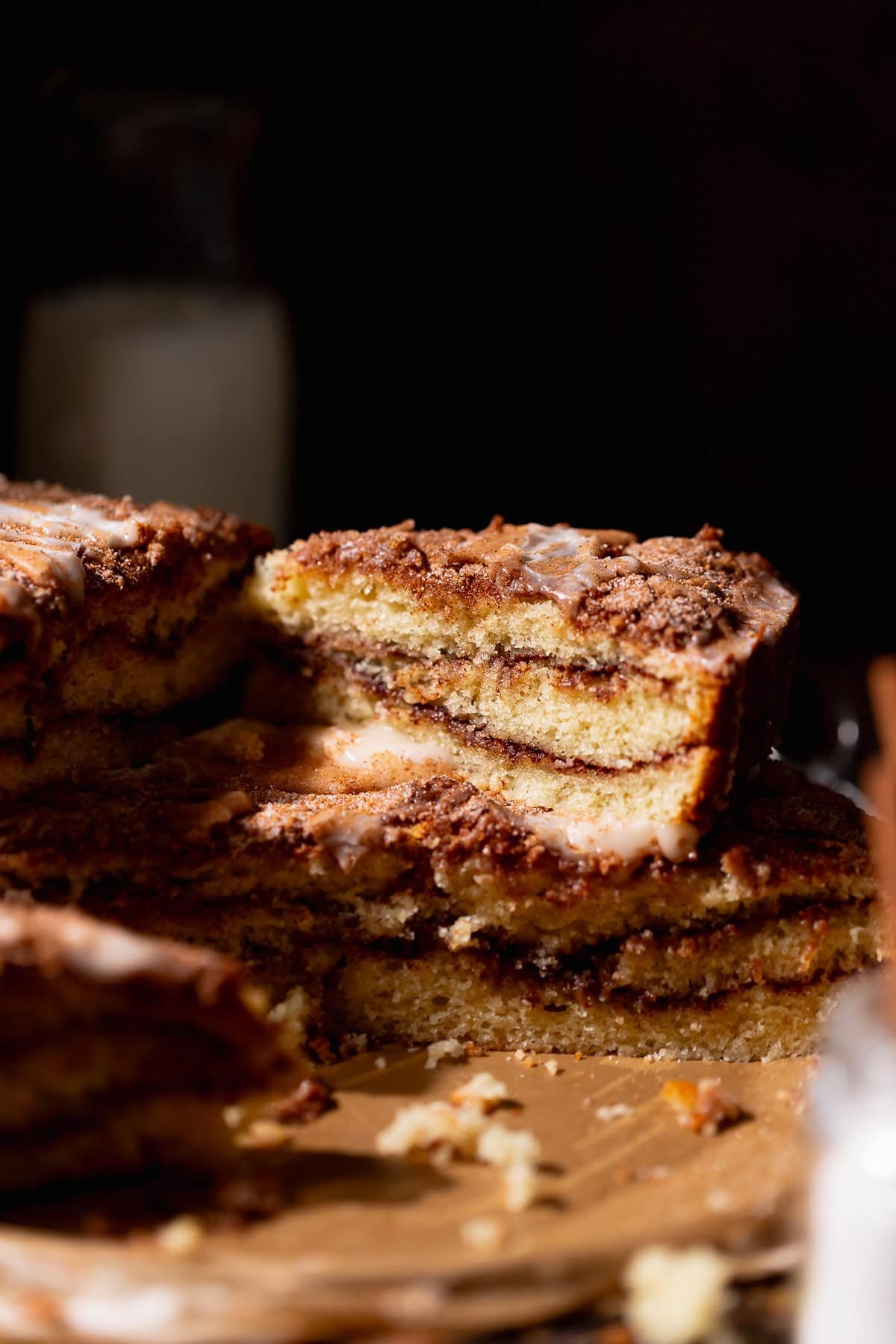 Moist Cinnamon Coffee Cake with Cinnamon Swirls - Cambrea Bakes