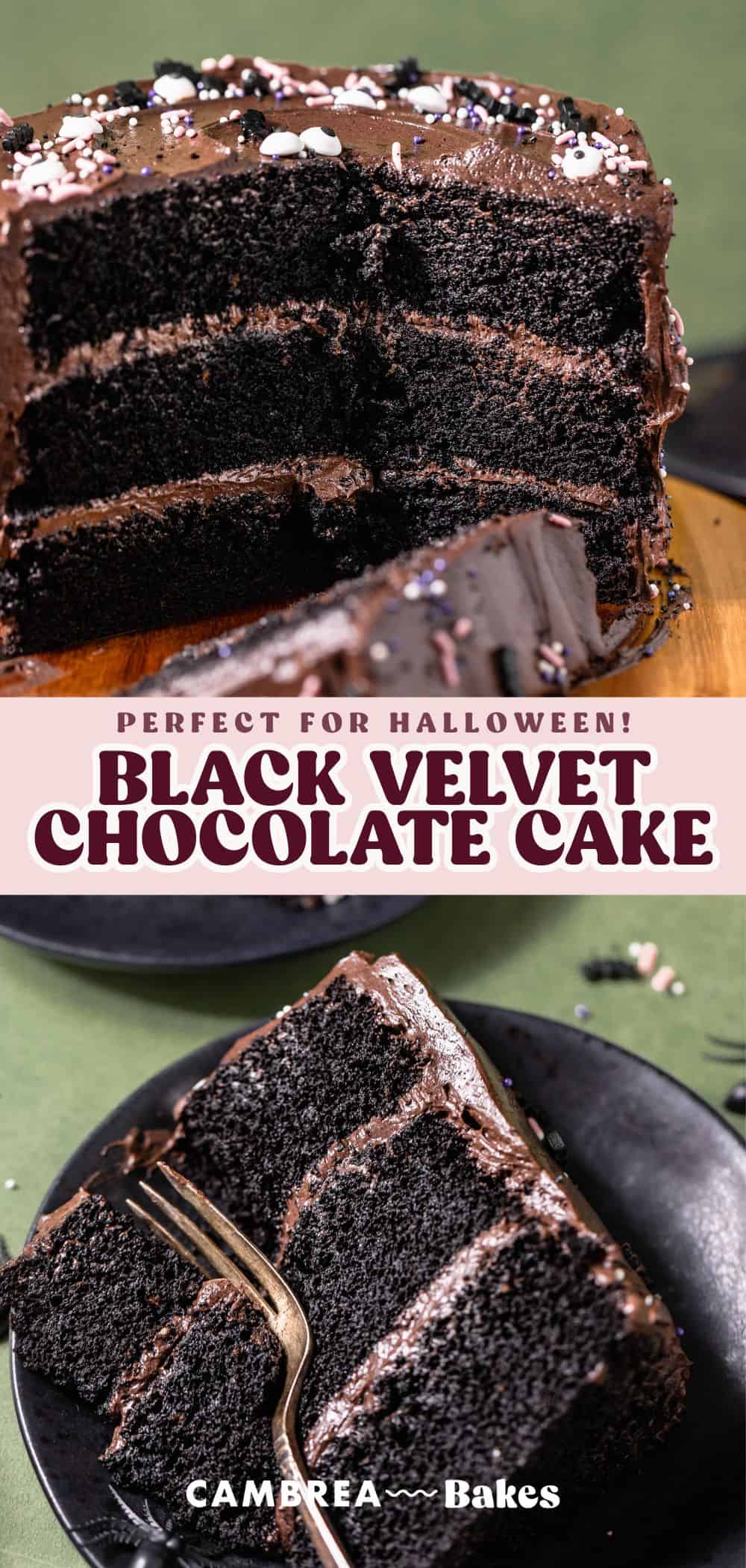 Black Velvet Cake (Naturally Dark, No Dye!) - Cambrea Bakes