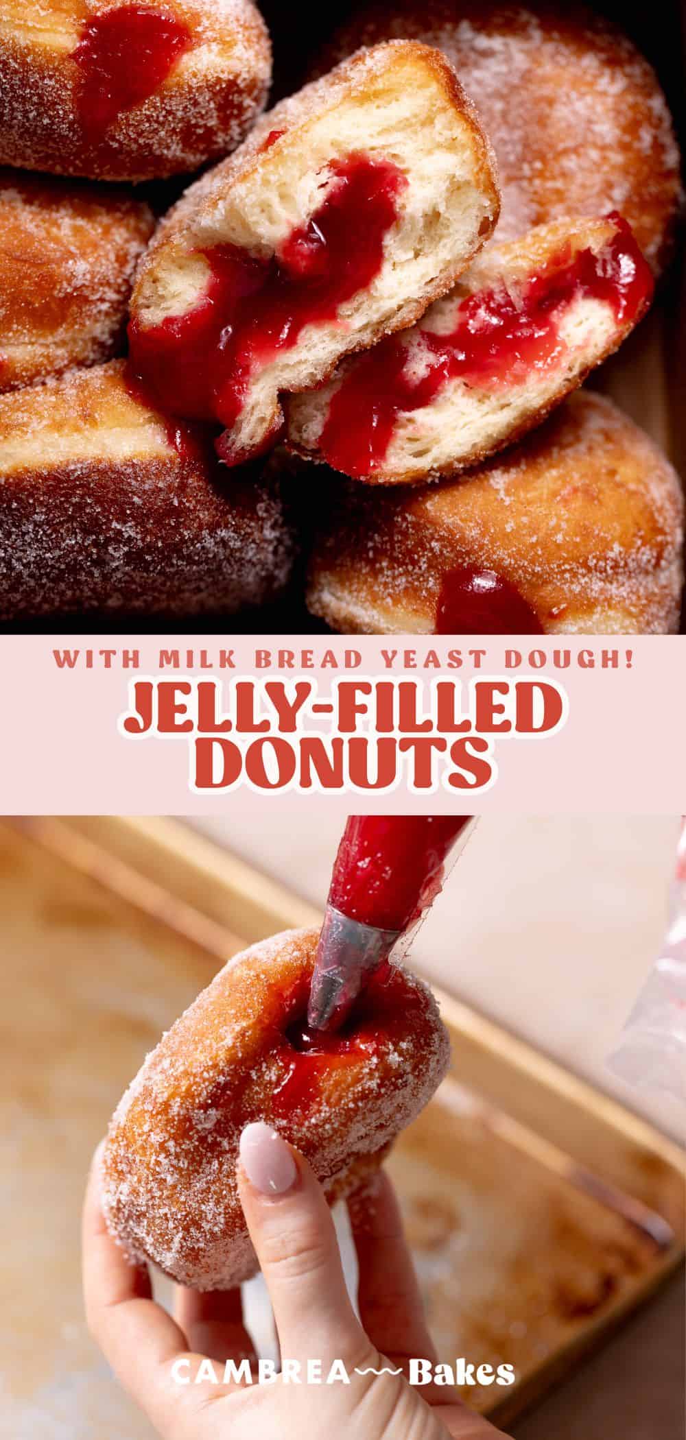 Pillowy Soft Jelly-Filled Donuts - Cambrea Bakes