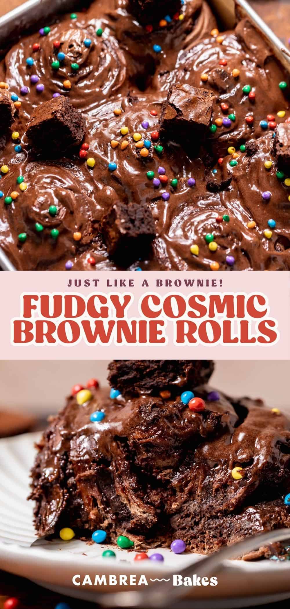 Cosmic Brownie Rolls - Cambrea Bakes